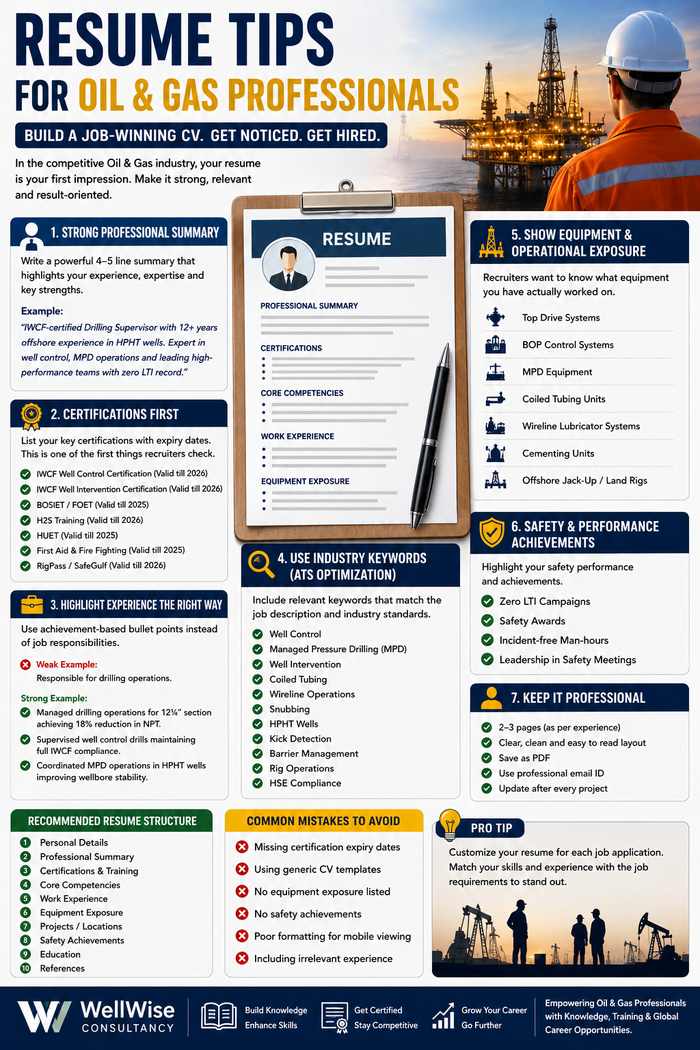 WellWise Consultancy » Resume Tips For Oil & Gas Professionals
